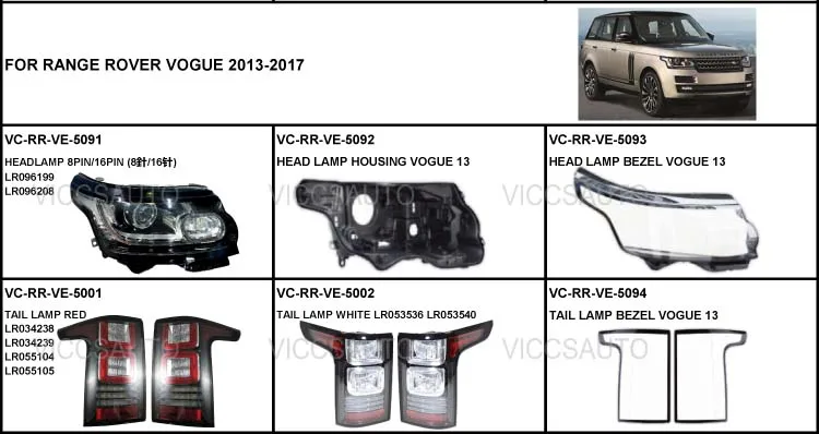 Oem Lr034238 Lr034239 Lr055104 Lr055105 For Range Rover Vogue 2013-2017 ...