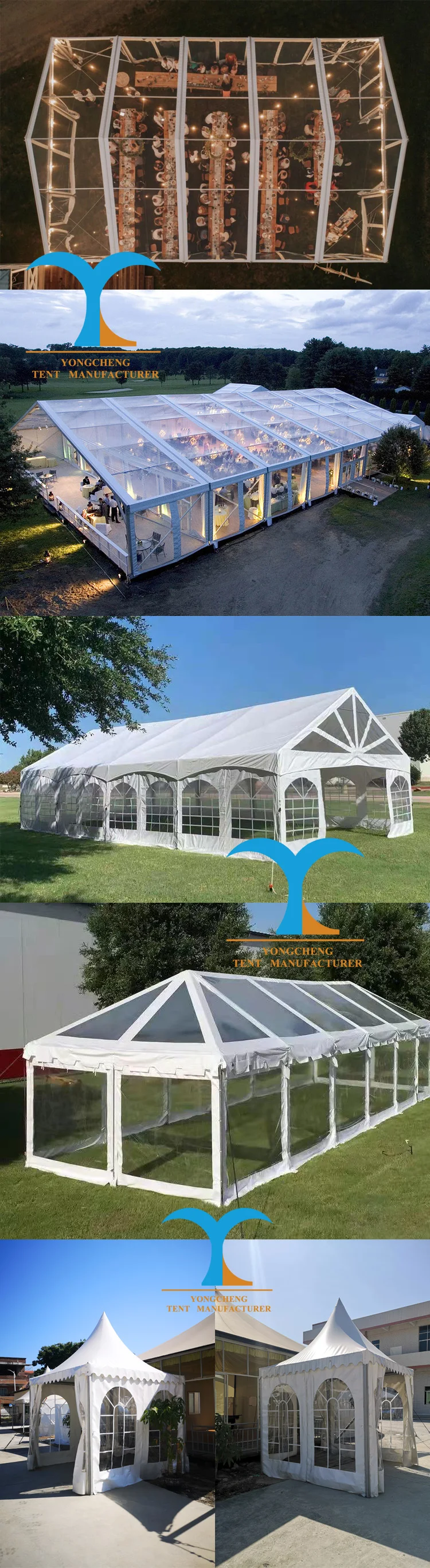 Outdoor Exhibition Event Tent Glass Wall Pagoda Tent for Wedding,Party ...