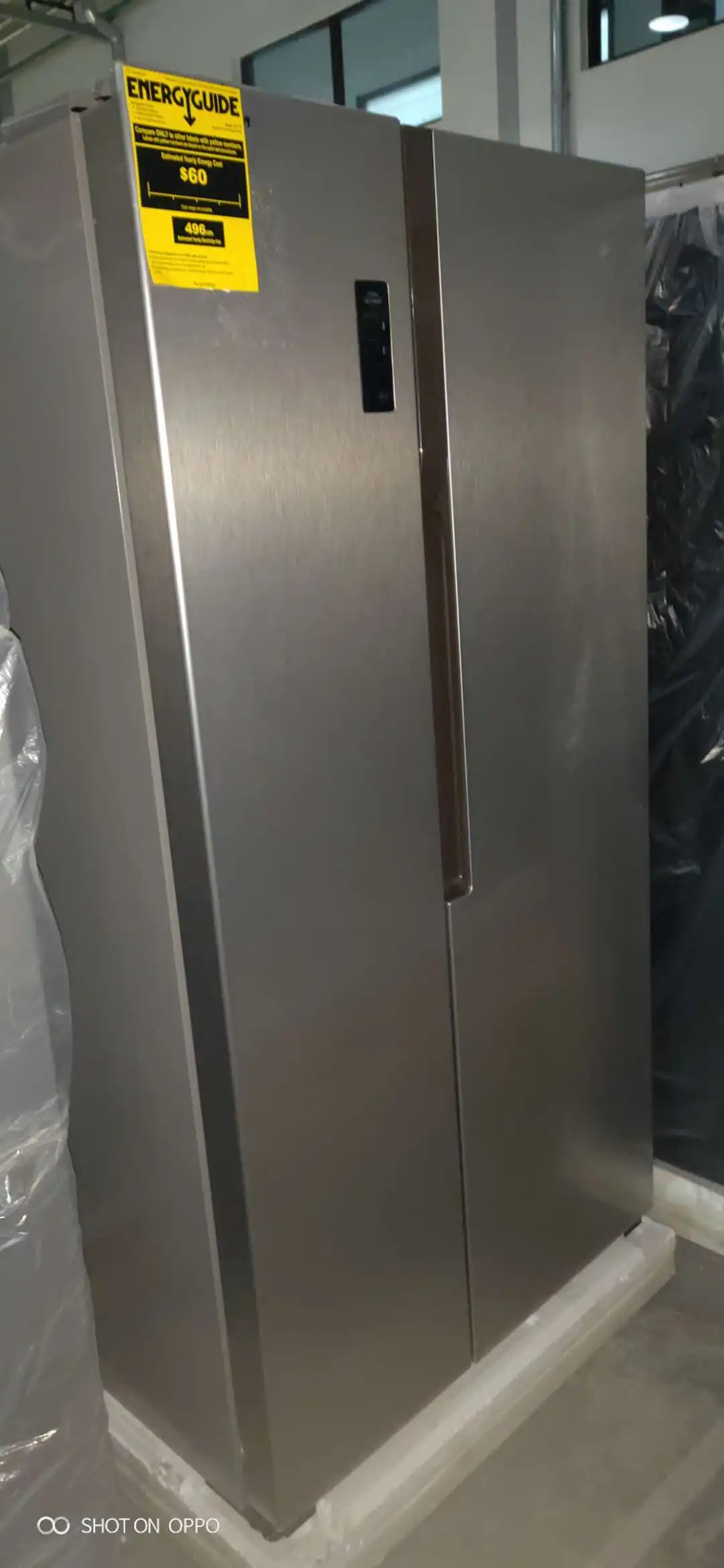 18 Cu. Ft. Side by Side Refrigerator with Ice Maker & Water Dispenser ...