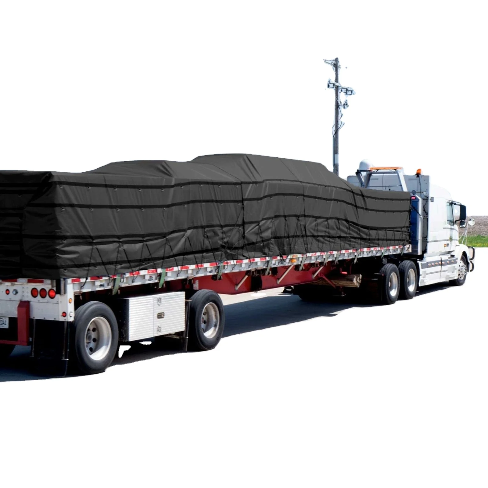Yj Brand Uni-tarp Heavy Duty 8' Drop Lightweight Lumber Tarp Flatbed ...