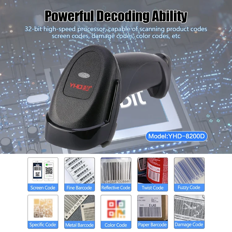 Cheapest 2D Barcode Reader USB Wired Handheld Barcode Scanner for Receipt Cash Register ...