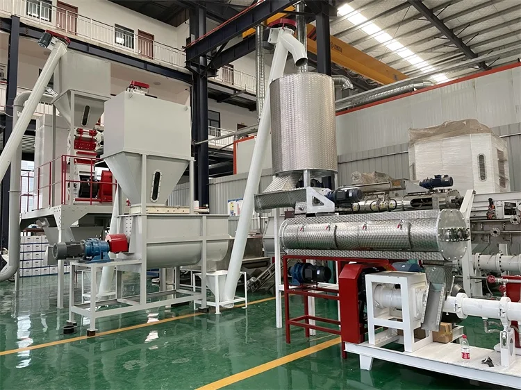 800 kg/h Small Screw Conveyor Trout Tilapia Fish Feed Extruded Feed ...