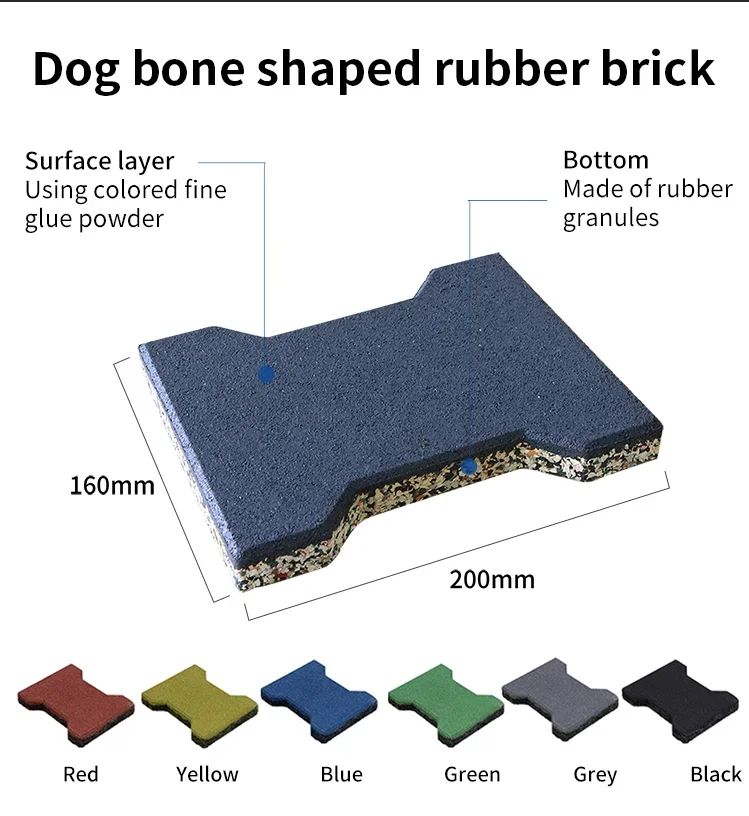 Interlocking Design Dog Bone Horse Stable Pathway Rubber Brick Paver ...