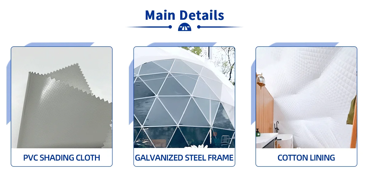 Outdoor Waterproof PVC Glamping Safari Round Igloo Tent