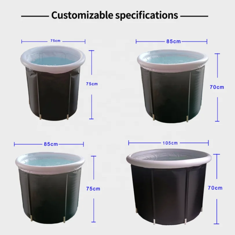 Athletes Portable Recovery Ice Water Bath PVC Inflatable Tub