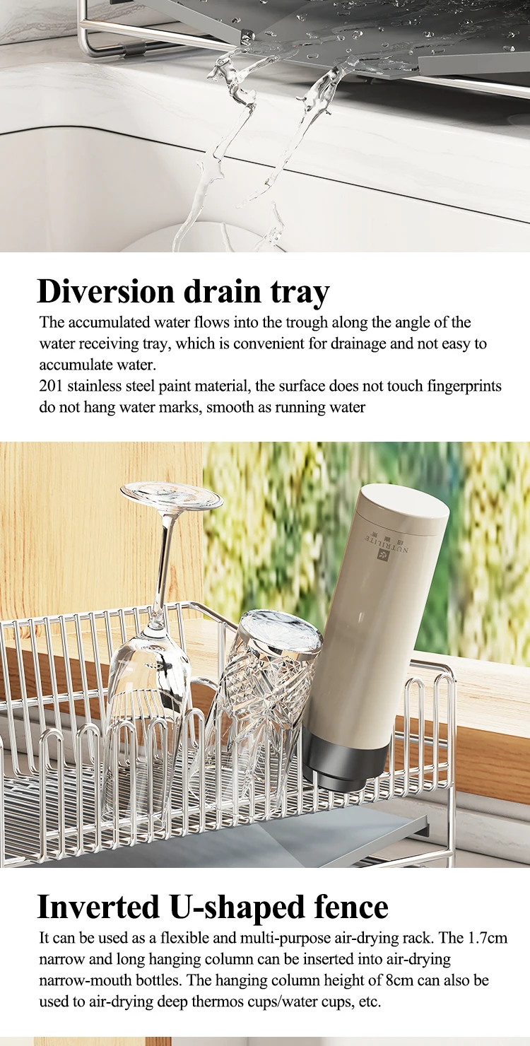 Stainless Steel Kitchen Corner Dish Rack Over Sink - Buy Stainless ...