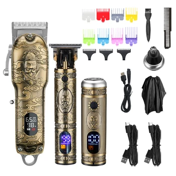 Jm-2023 New Design Body Clippers Barber Hair Cutting Machine Razor Set ...