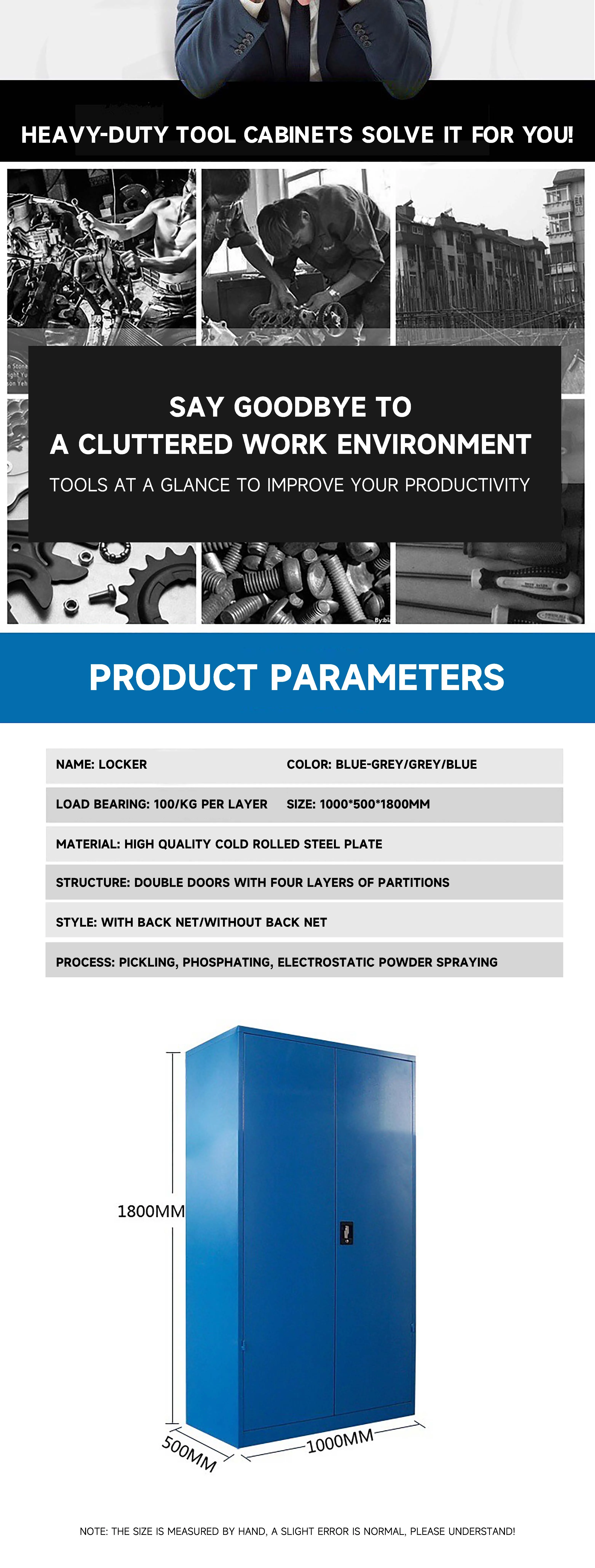 Metal Garage Storage Tool Cabinets Heavy Duty Tool Chest Workbench ...