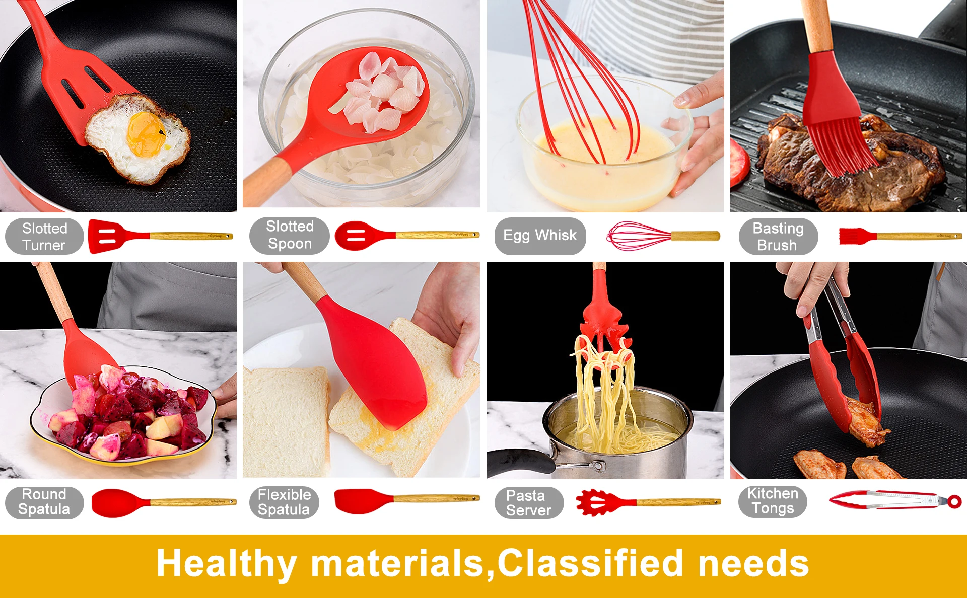 Silicone Kitchenware 43-piece Cutter Combination Set Cooking Utensils ...