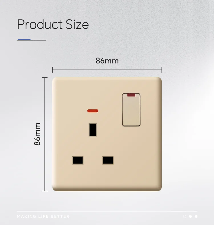 UK Standard Wall Switch and Socket Malaysia Cambodia Indonesia Saudi ...