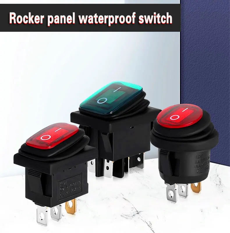 Kcd1-104 Waterproof Led Switch (Kcd1-101 Rocker Switch(Kcd1 Push Button ...