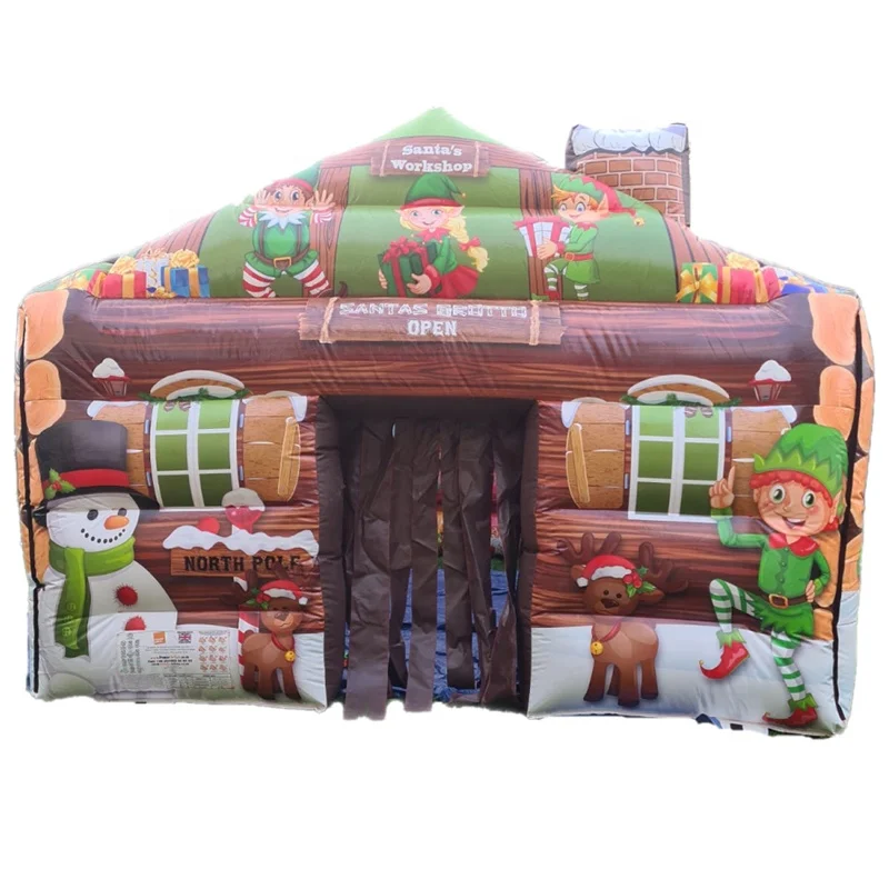 Commercial Outdoor Christmas Party Tent Customize Inflatable Santa ...
