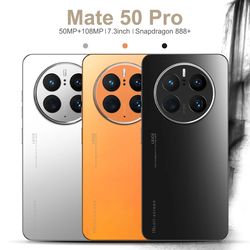Original Mate50pro Mobile Phone 7.3 Inch Full Screen Global Unlock 5g ...
