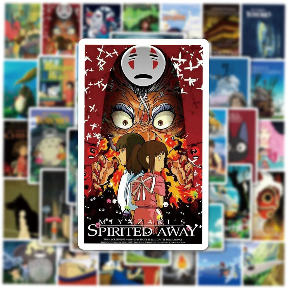 50pcs Studio Ghibli Poster Style Graffi Stickers For Laptop Bottle ...
