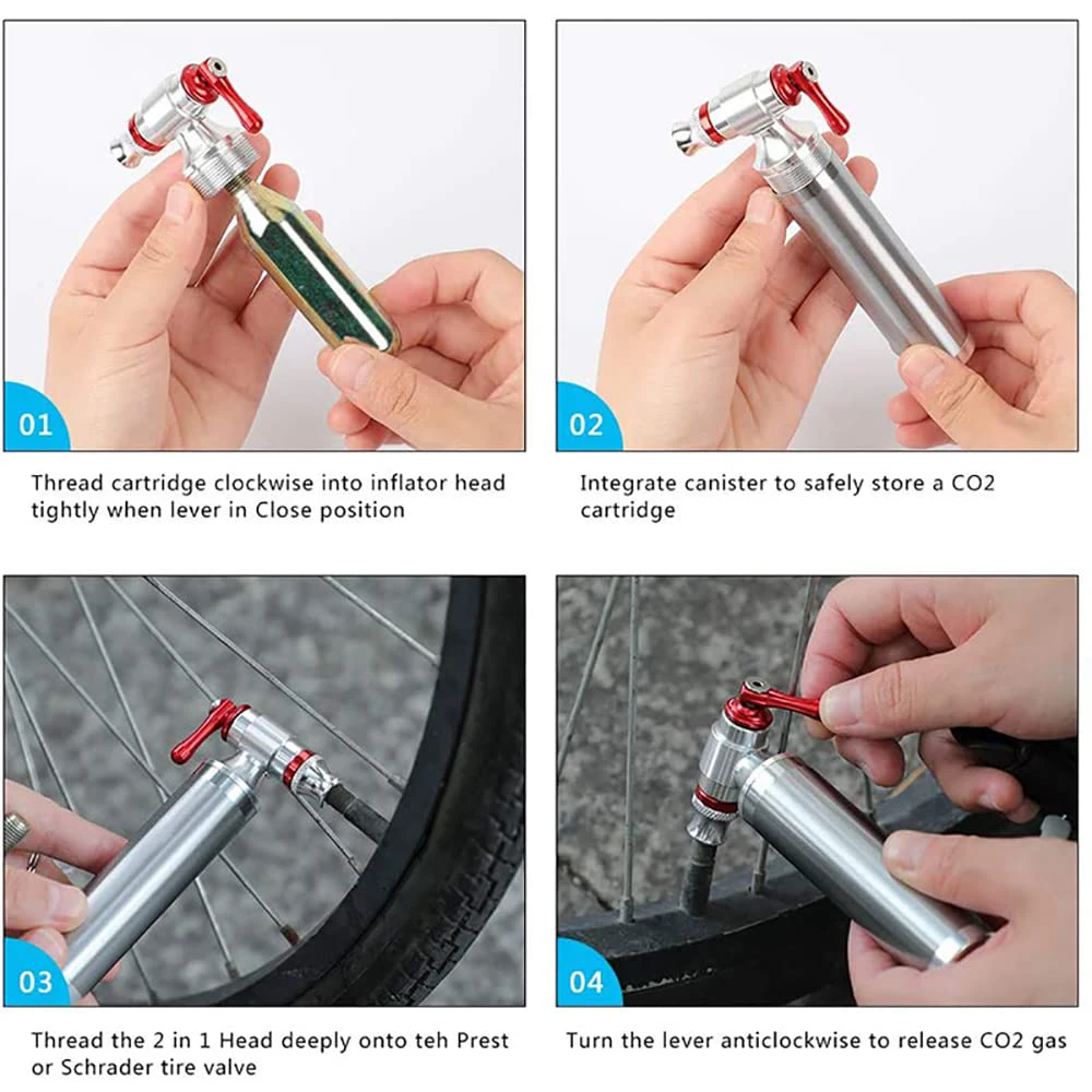 16 G Co2 Tank Oem Aluminum Bicycle Co2 Inflator Bike Pump Emergency Mini Bicycle Pump - Buy 16g ...