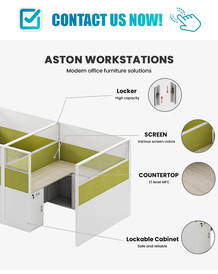 Modern Design High Partition Office Workstation Desk Oem Modular ...