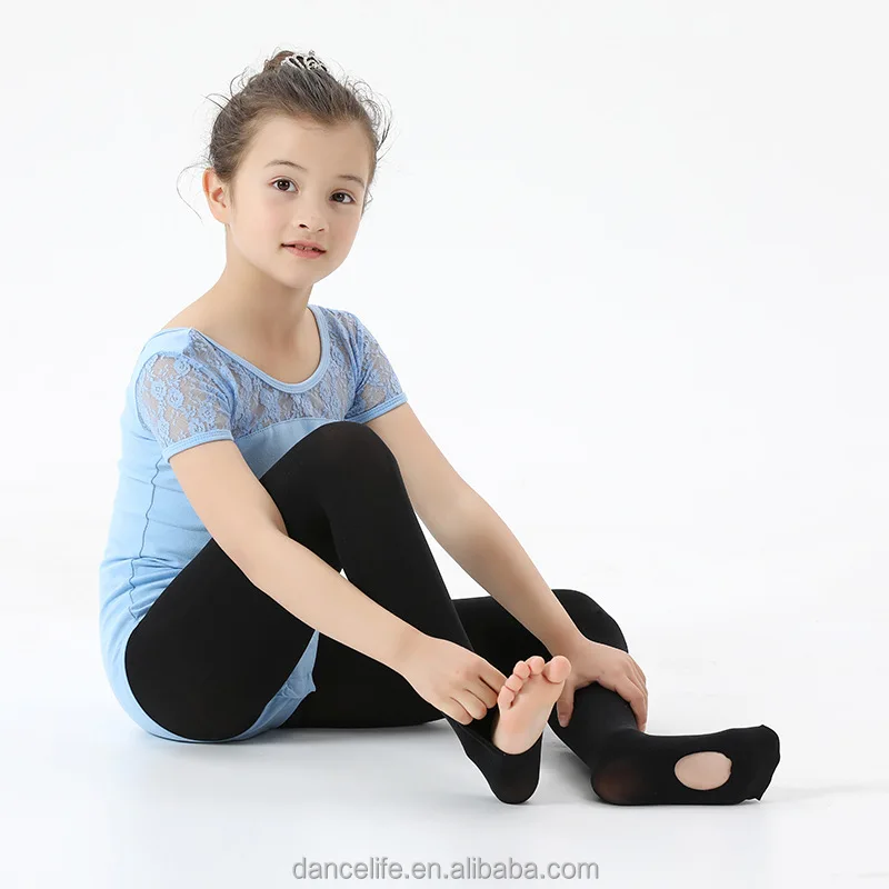Factory Customerized Convertible Ballet Tights With Hole Dance Tights