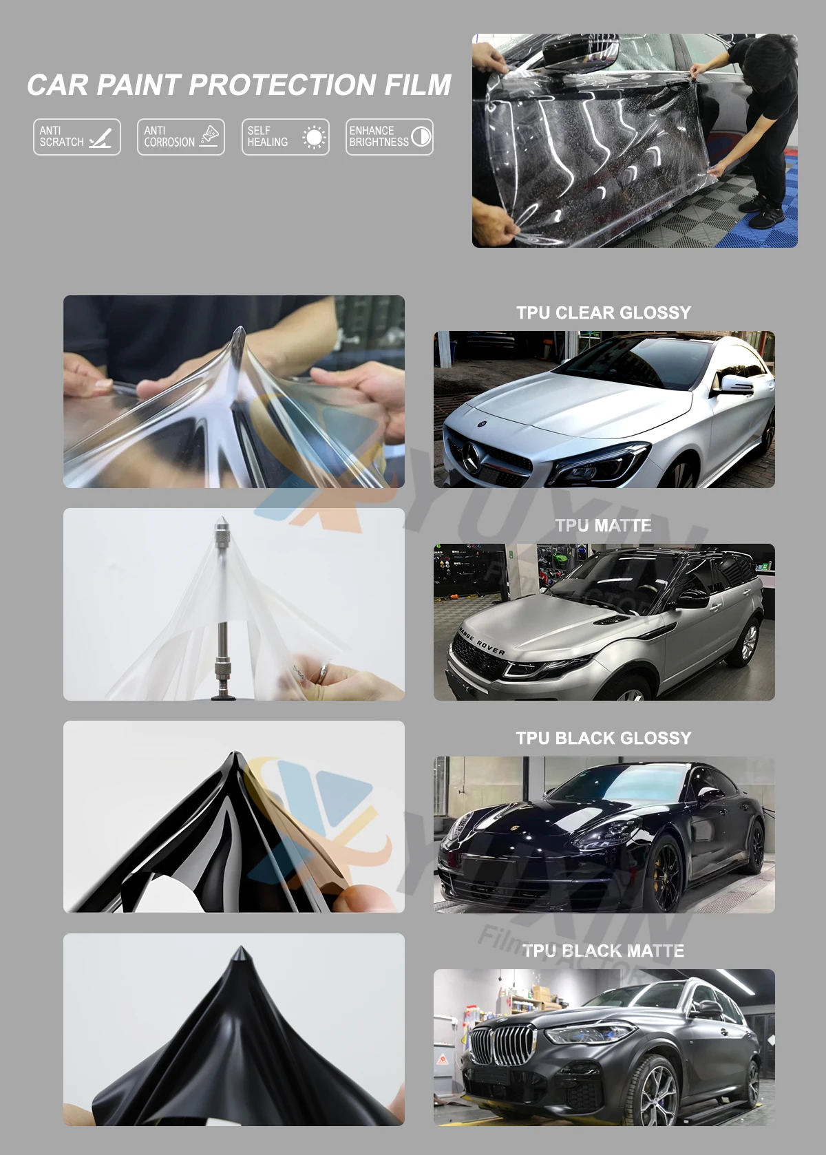 10 Years Warranty USA Quality 7.5 Mil TPU Paint Protection Film