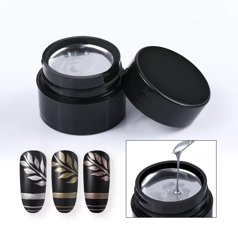 New High Viscosity Metallic Painting Gel 5ml Mirror Gloss Soak-off Uv ...
