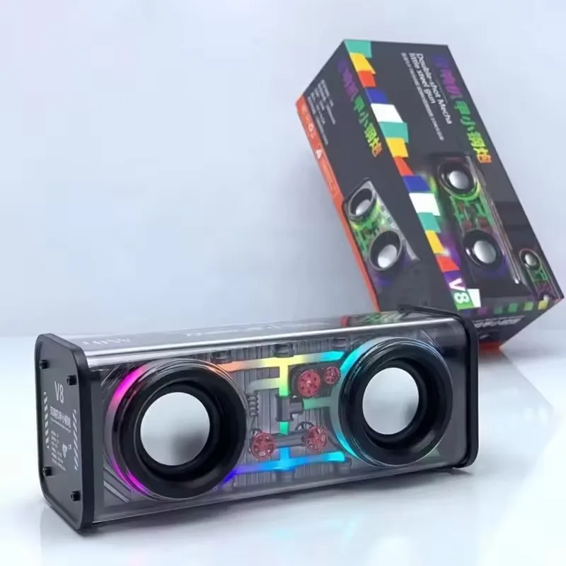 V8 BT Wireless Speaker - Portable, Colorful, and Waterproof