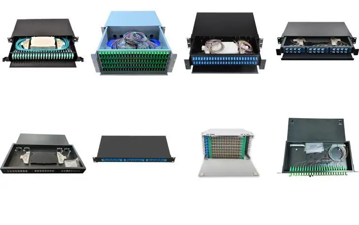 Slide19inch Metal Rackmount Terminal Boxes 1u Odf Patch Panel 6 Port Sc ...