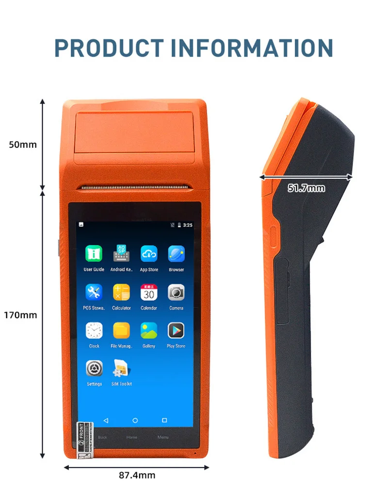 Smart Cashier Machine - Handheld POS Device with Printer