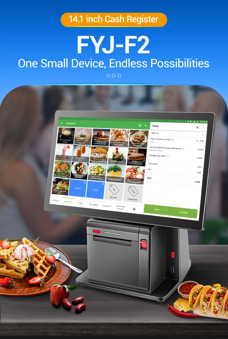 Windows 10 Restaurant Retail Billing Printer Touch Pos