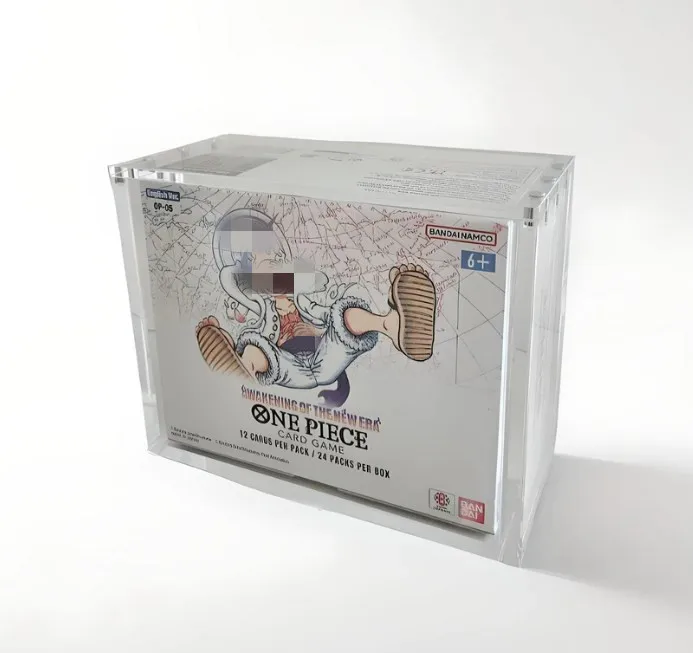 Custom Clear Acrylic Case For English One Piece Booster Box Acrylic ...