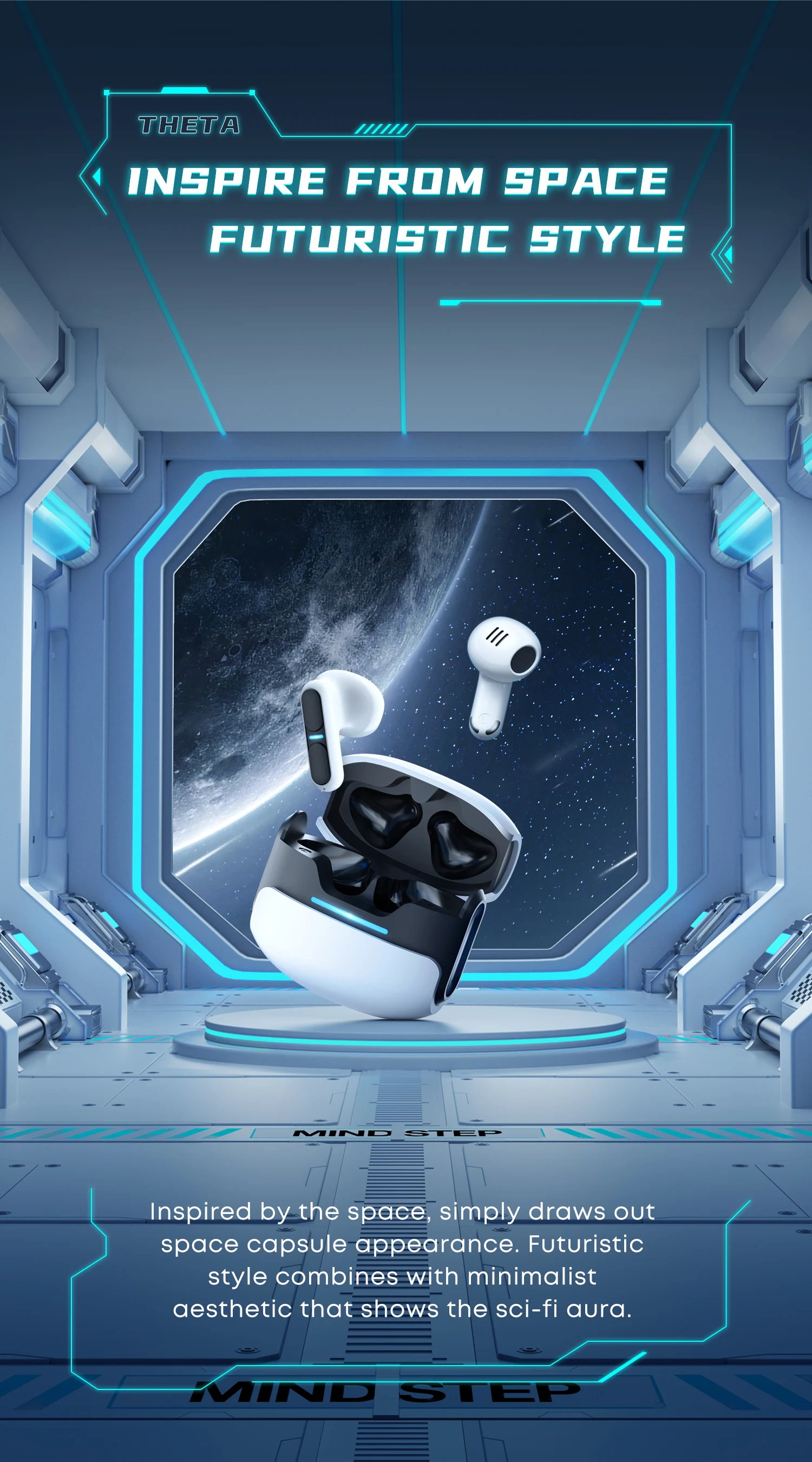 Futuristic Style High Quality Earbuds Stereo Sounds Headset Bluetooth ...