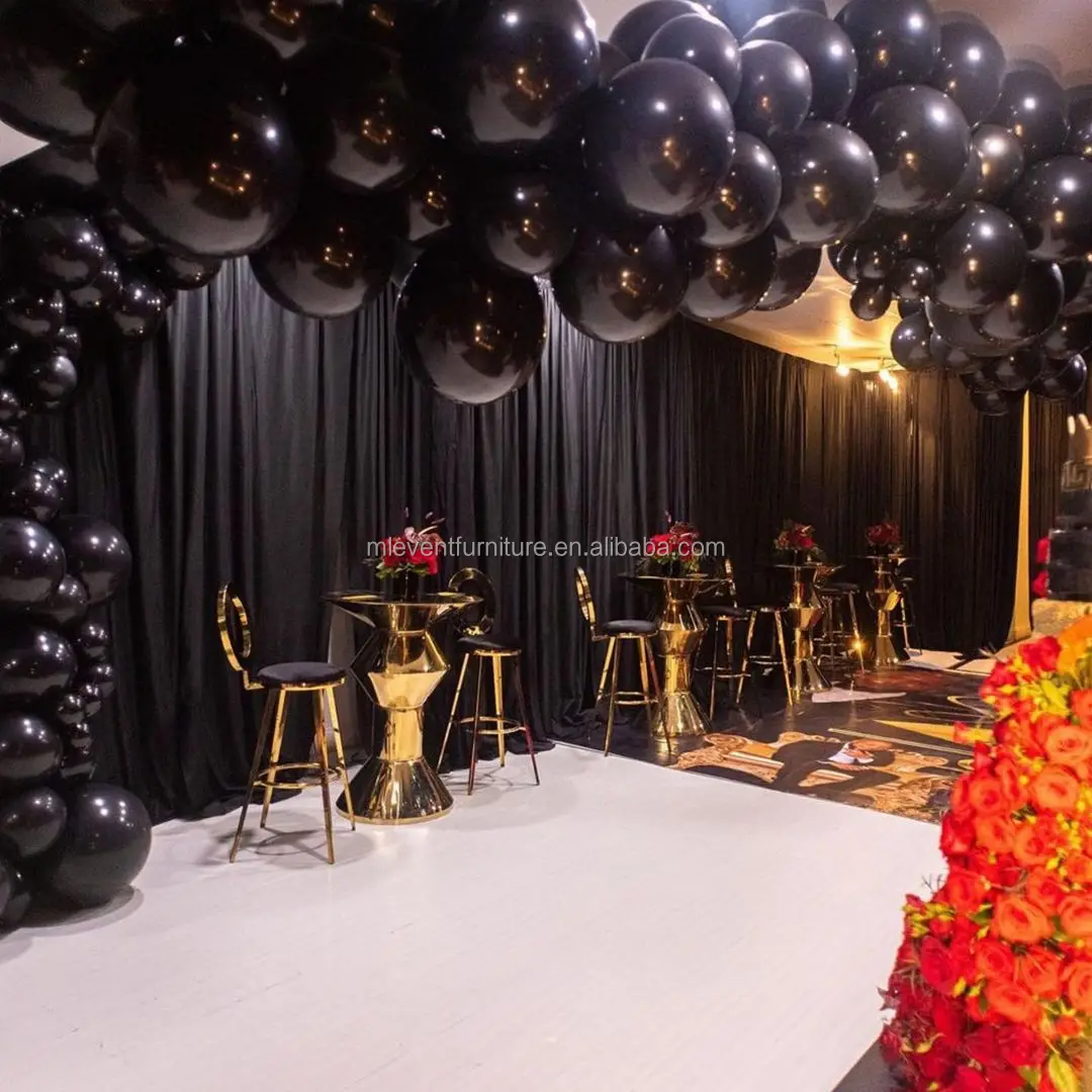 Golden Luxury Stainless Steel Bar Table for Events