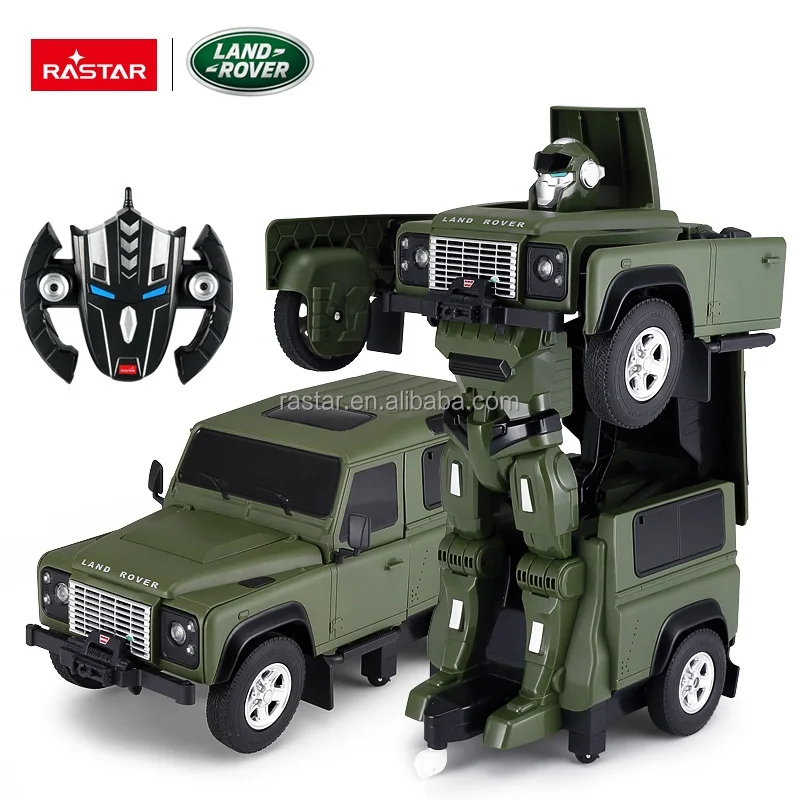 Rastar Remote Control Transforming Car Robot Toys for Boys Kids Teens Land Rover Defender ...