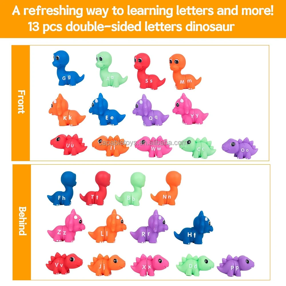 Montessori Alphabet Letters Matching Dinosaur Learning Toy 26 Abc ...