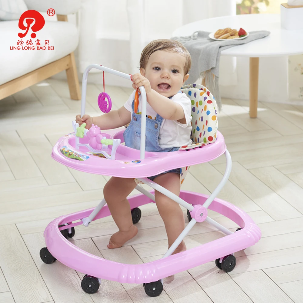 Foldable outdoor baby learning walker with 360 degree rotating wheels ...