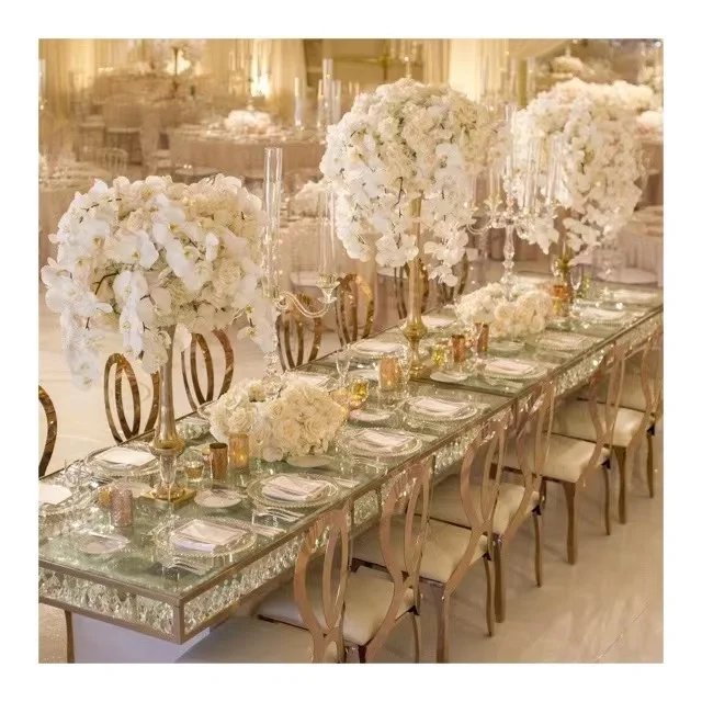 Luxury Wedding Furniture Reception Table Gold Elegant Event Weddings ...