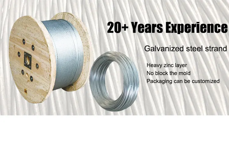 Galvanized Steel Strand Overhead Ground/shield Wire Guy Wire - Buy Guy ...