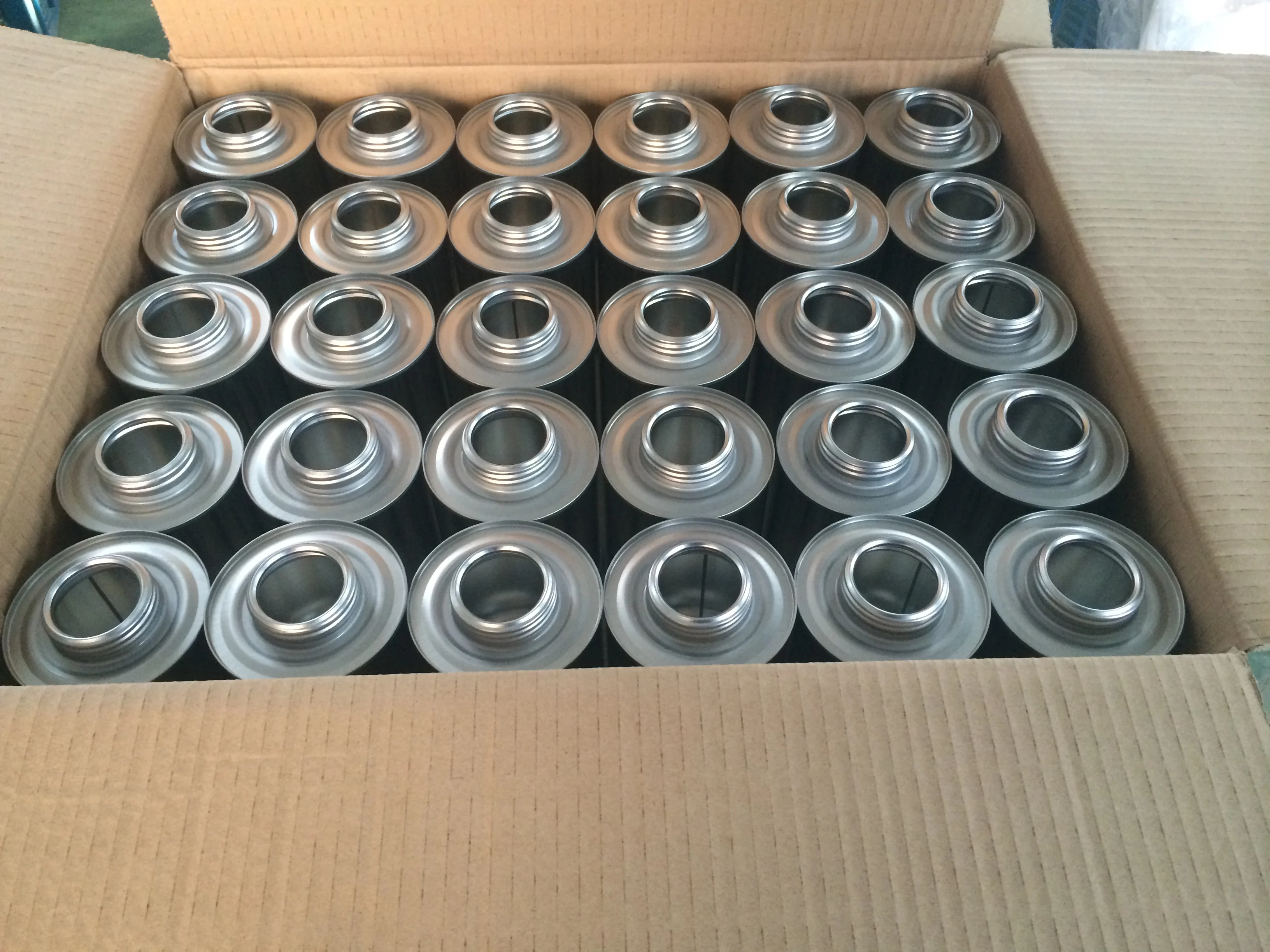 Cylindrical Can Open Cover 60 118 237 473 947ml Metal Round Tinplate Adhesive Can With Dauber ...