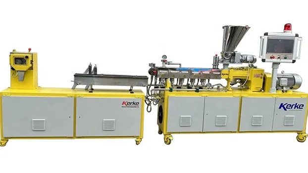 Small Plastic Filler Masterbatch Extruder Granulator Production Line ...
