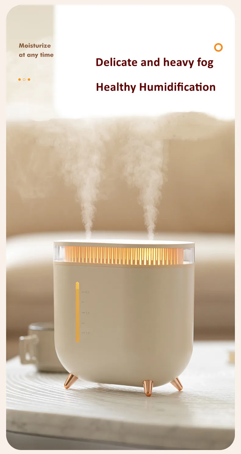 Portable Rechargeable Humidifier Wireless Dual Nozzle Air Humidifier ...