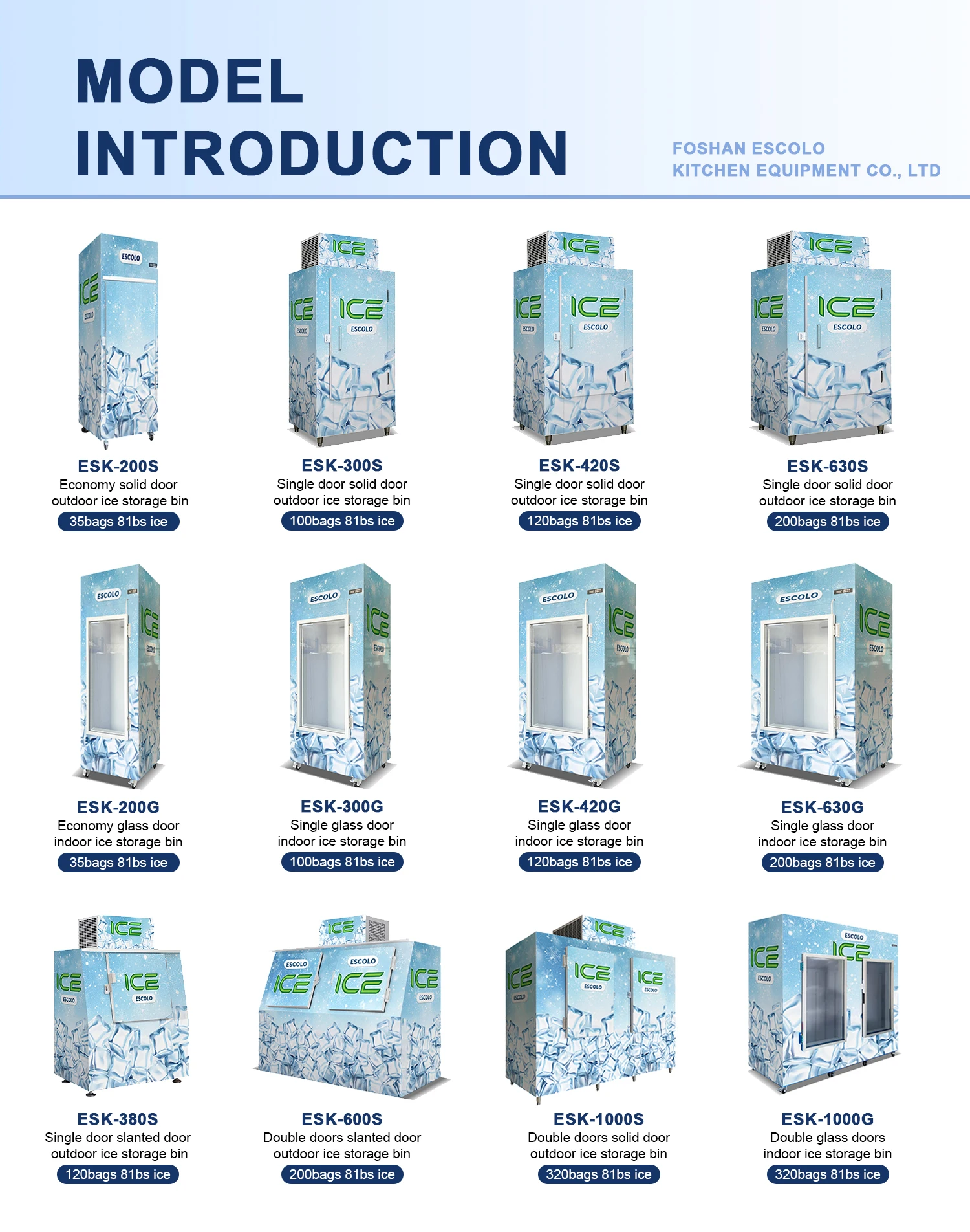 CE Certified Commercial Indoor and Outdoor Ice Boxes Glass Door Ice ...