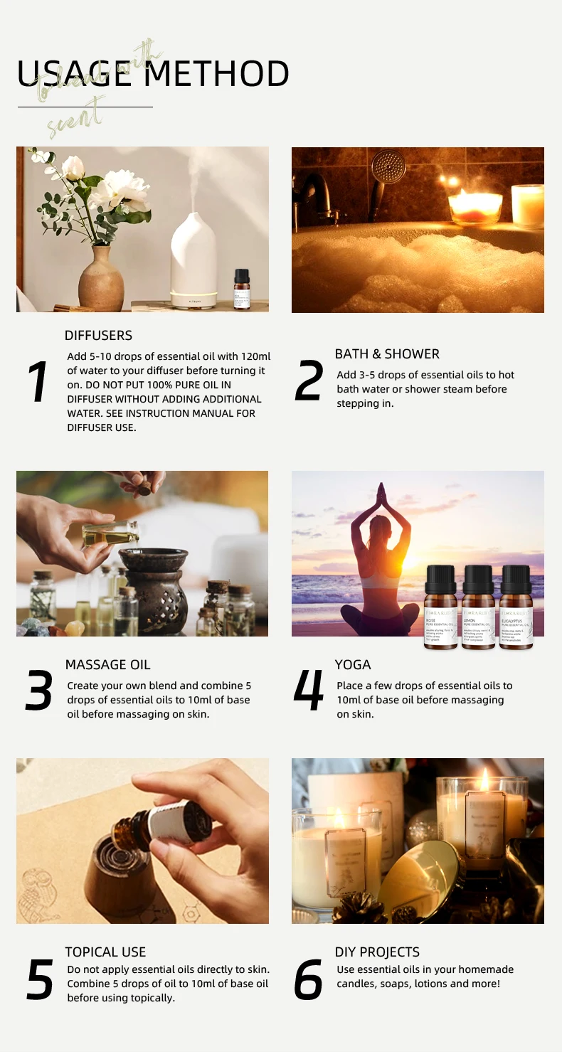 Flora Ruby 6 Bottles Gift Set Air Freshener Diffuser Aromatherapy ...