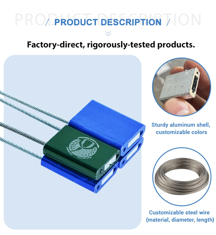 Heavy Duty Tamper Proof Wire Cable Seals With Trailer Car Security ...