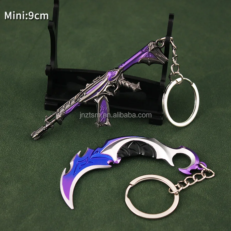 New Valorant Vct Lock In Valorant Knife Metal 8cm Keychain Mini Model ...