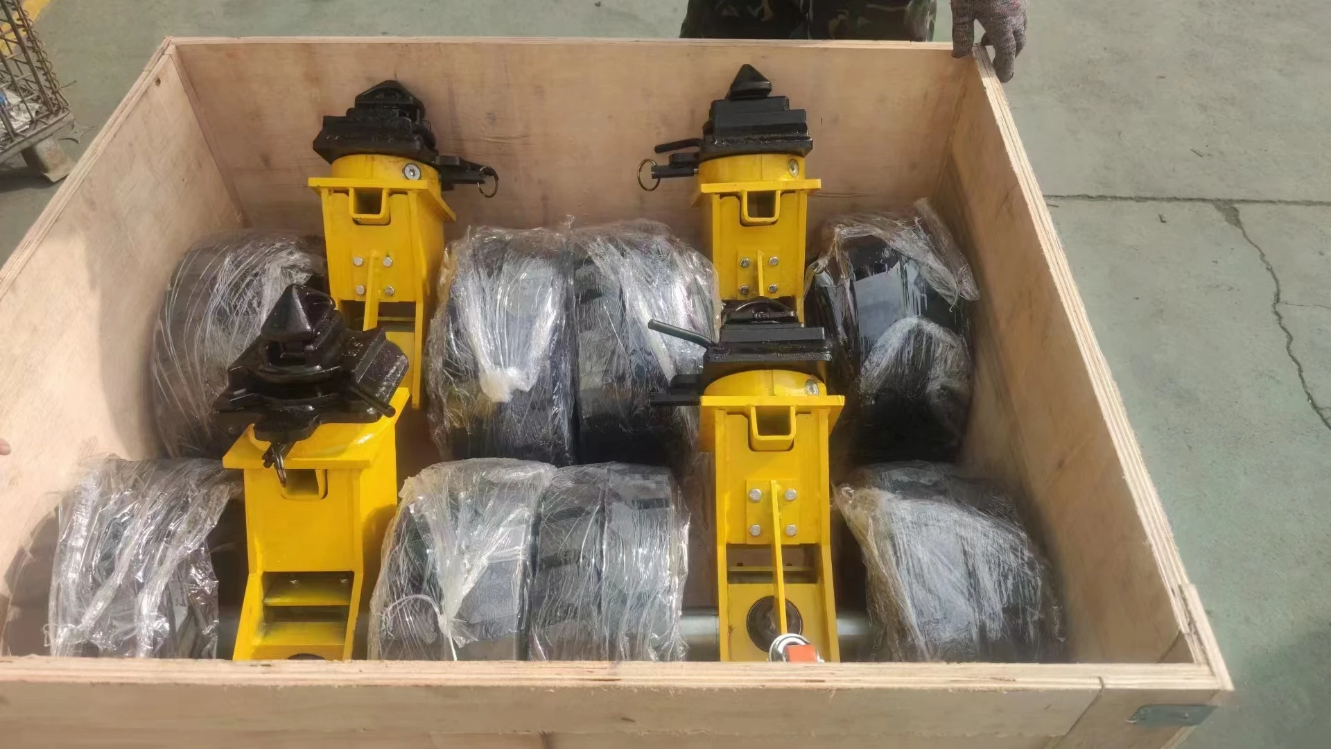 8 Tons For 4pcs Hydraulic Lifting Caster Container Caster,Lifting ...