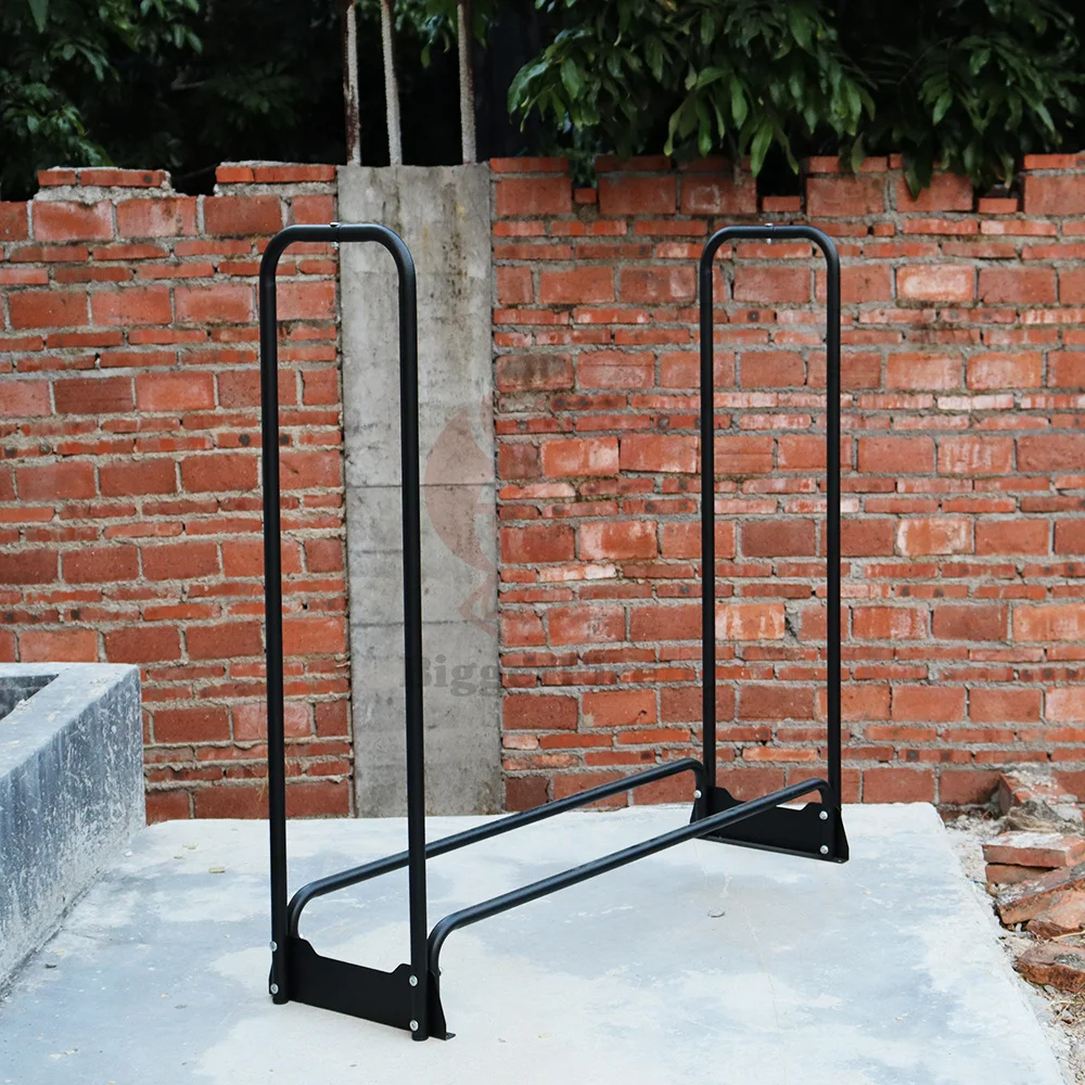 4 Feet Log Rack Outdoor Heavy Duty Steel Firewood Patio Deck Metal ...