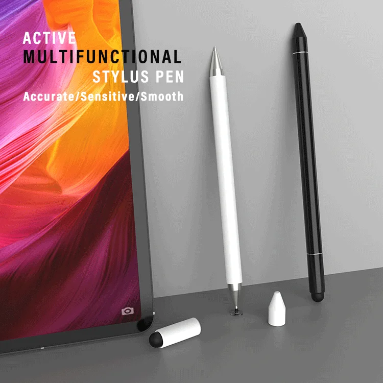 3 in 1 Universal Passive Pen With Two Magnetic Caps for Ipad Touch ...