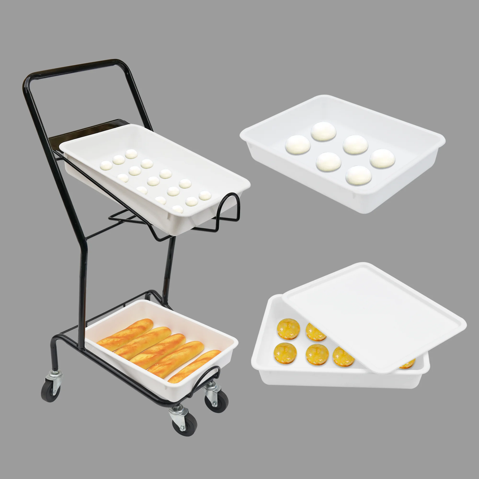 JOIN Bakery White Stackable Storage Pizza Trays - Durable & Versatile