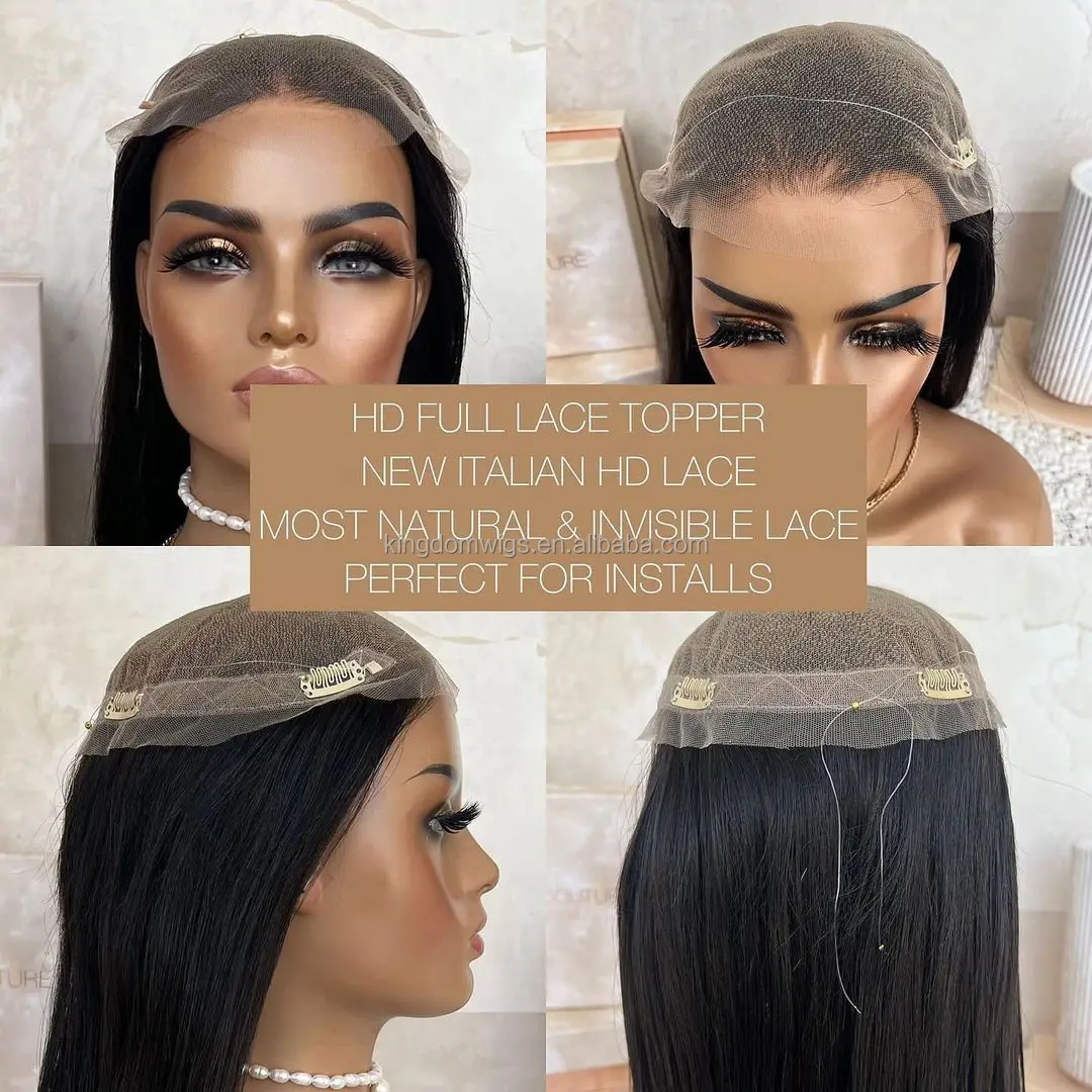 New Design HD Full Lace European Hair Highlight Blonde Net Topper ...