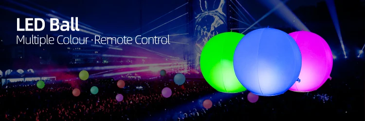 Floating Beach Balls 60cm Inflatable Multi-Color Luminous Party Yard ...