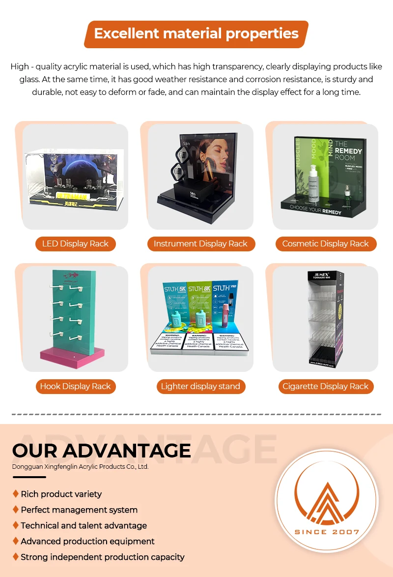 Luxury Design Cosmetic Instrument Acrylic Display Stand Removable ...