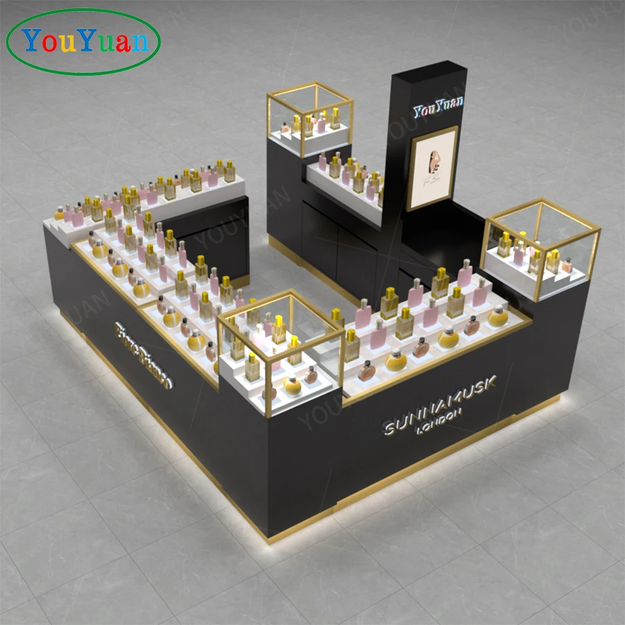 Jewelry Mdf Display showcase for Perfume Selling Kiosk for Shopping ...